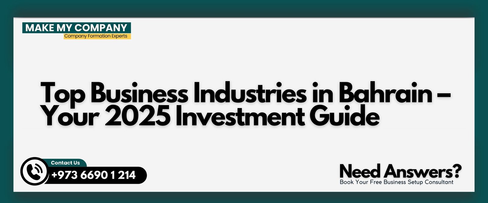Top Business Industries in Bahrain | Make my Company
